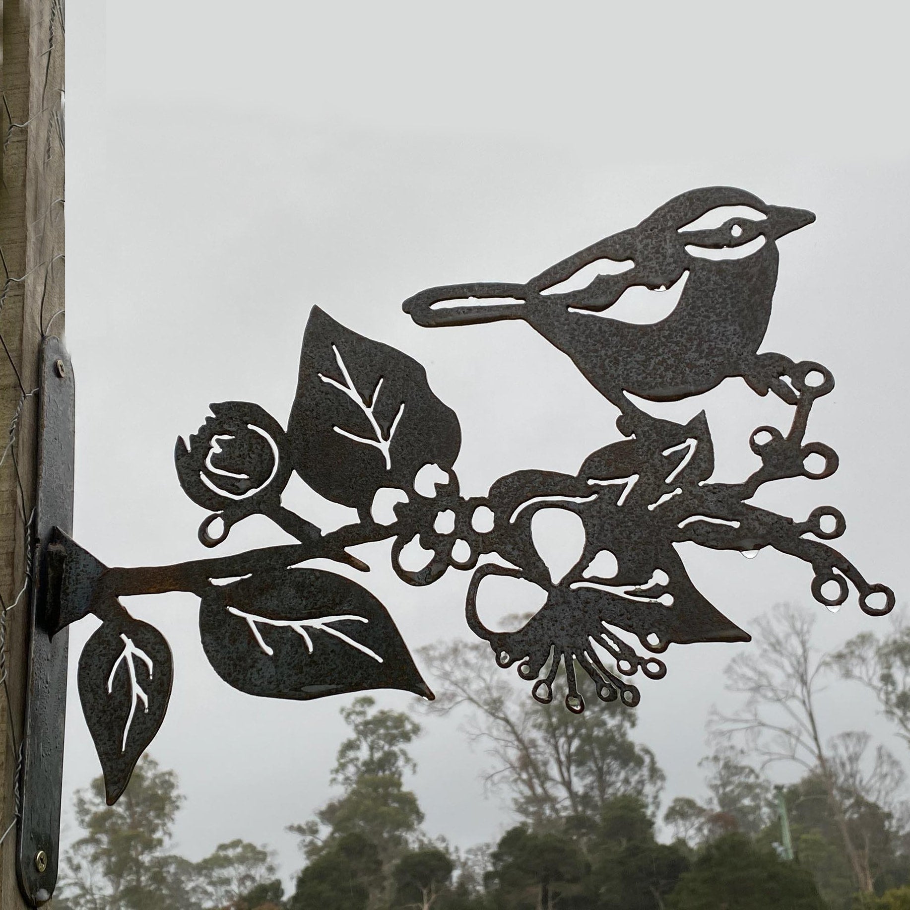 Bird on Lemon Myrtle Branch | Gravelly Beach Metalworks